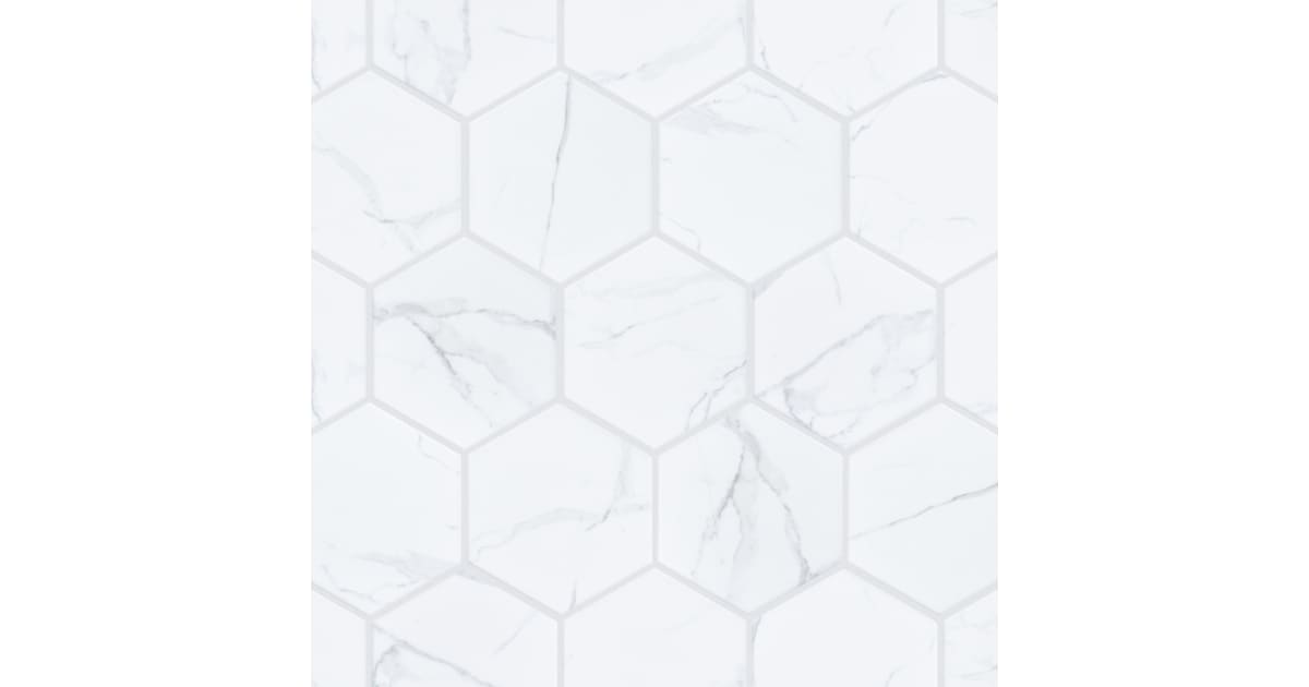Merola Tile FJBCA4HMC Carrione - 4" x 4" Hexagon Geometric Floor and ...
