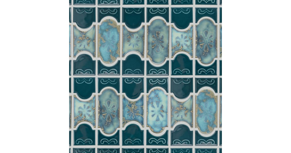 Merola Tile FKOBUE37 Montego - 12" x 13" Specialty Arabesque/Baroque ...