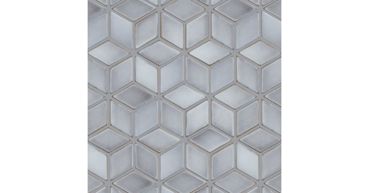 Merola Tile FKORHO12 Hudson - 10" x 12" Diamond Cubed Floor and Wall ...