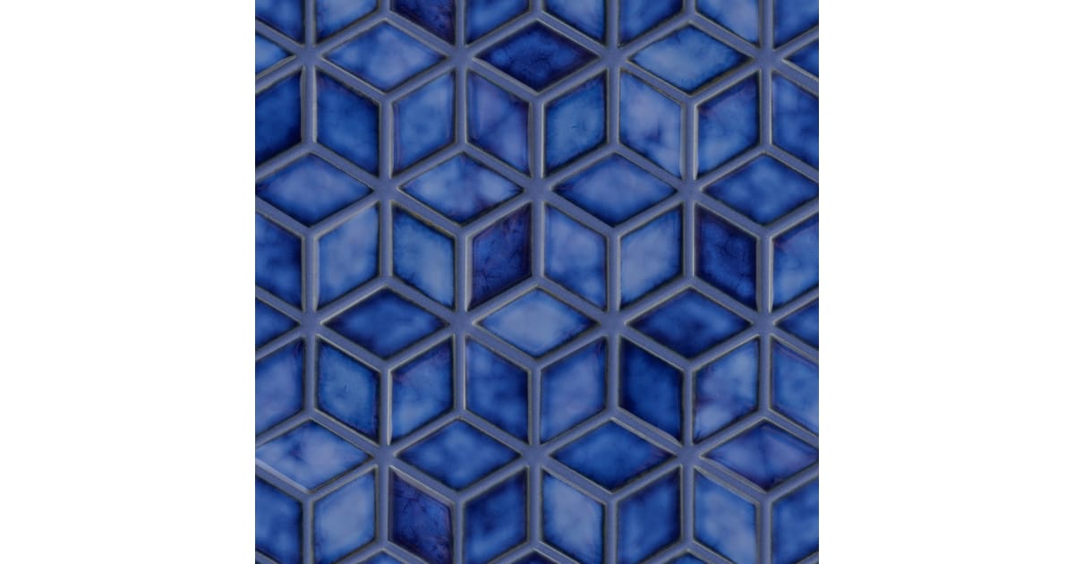 Merola Tile FKORHO44 Hudson Rhombus 3 in. x 1.78 in. Rhombus Mosaic ...