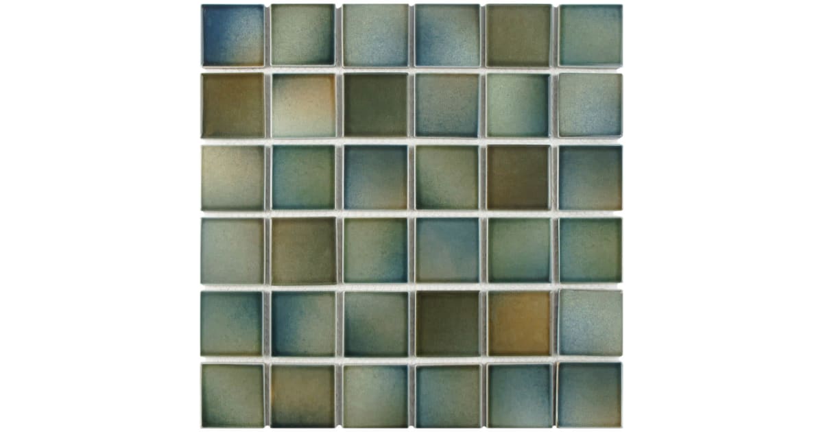 Merola Tile FKOSQM73 Squire Quad - 2" x 2" Square Floor and Wall Mosaic ...