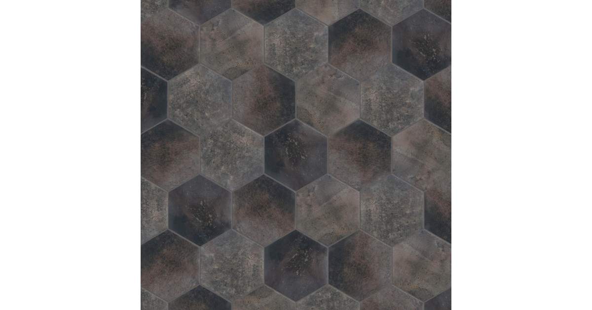 Merola Tile FNA10XCANE Capri - 7" x 8" Hexagon Floor and Wall Tile ...