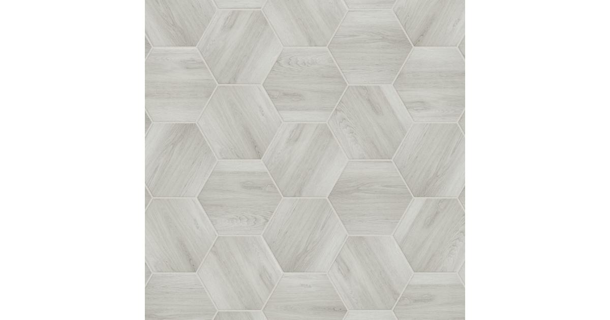 Merola Tile FNANAXWH Natura - 14" x 16" Hexagon Floor and Wall Tile ...