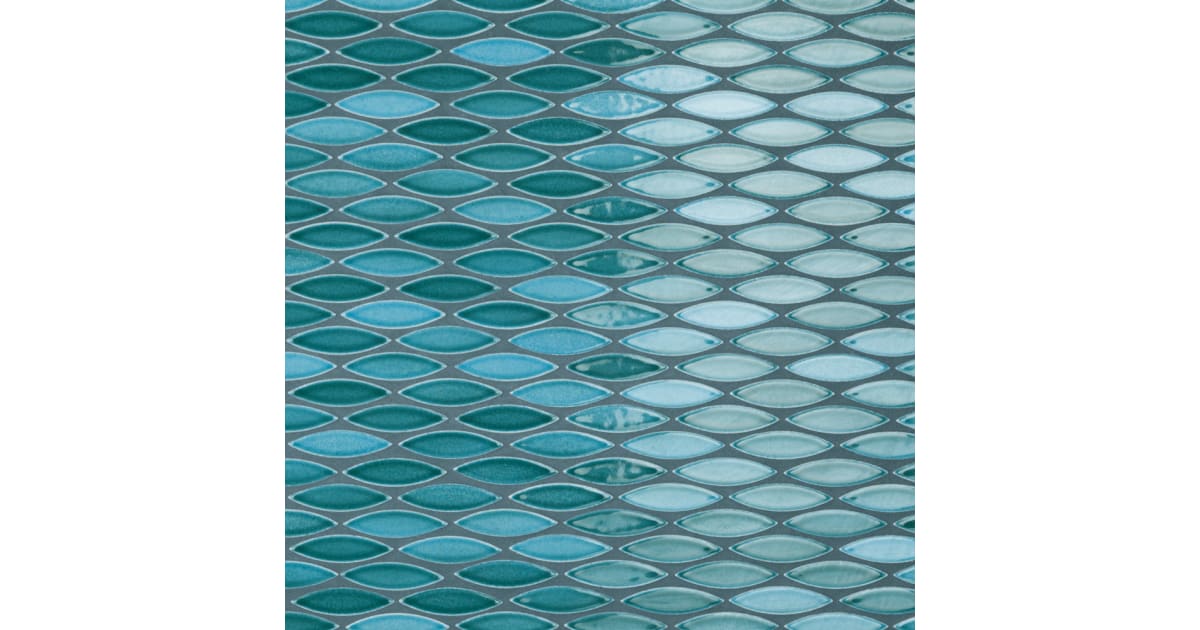 Merola Tile FNGPESAG Pescado - 12" x 13" Floor and Wall Tile - Glossy ...