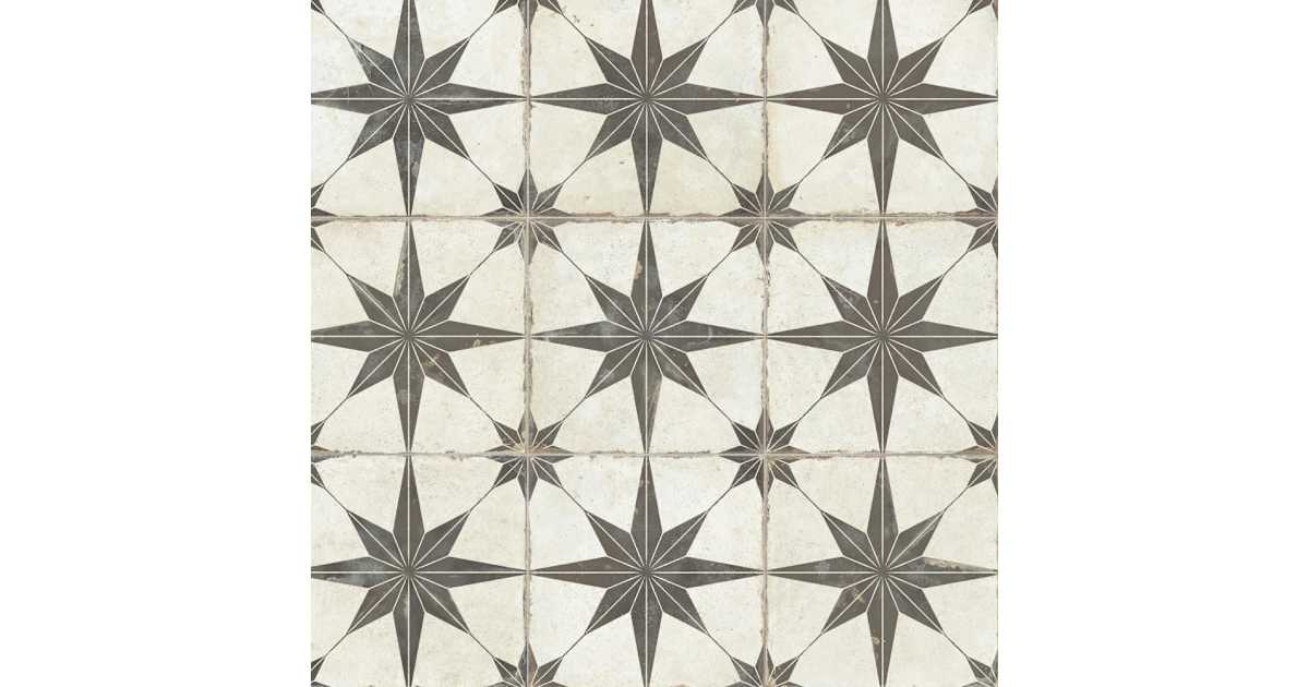 Merola Tile FPE18KRSN Kings Star Supernova - 18" x 18" Square Floor and ...