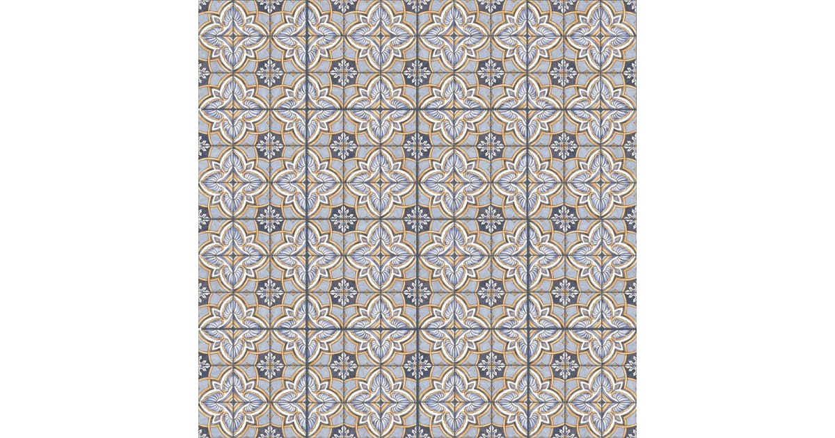 Merola Tile FPEHMGBL Harmonia - 13" x 13" Square Floor and Wall Tile ...