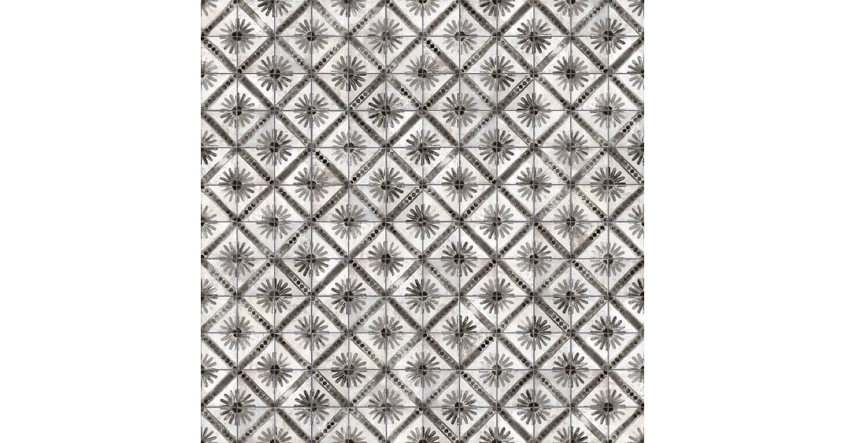 Merola Tile FPEHMMKBK Harmonia - 13" x 13" Square Floor and Wall Tile ...