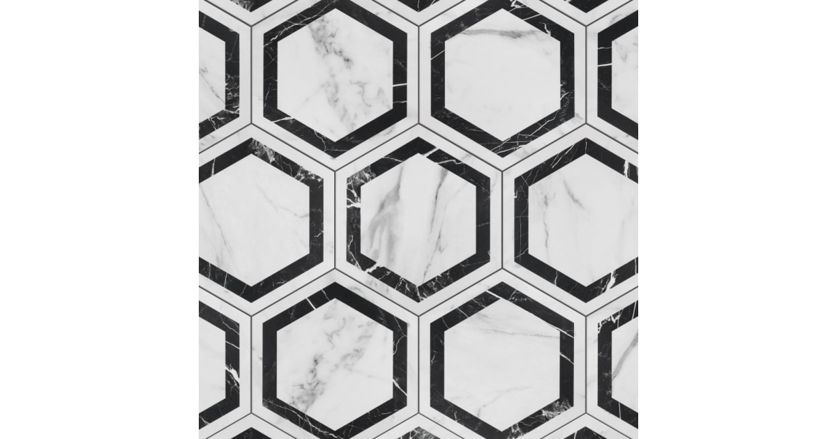 Merola Tile FRLVEXDD Marbilia BioTech - 11" x 13" Hexagon Floor and ...
