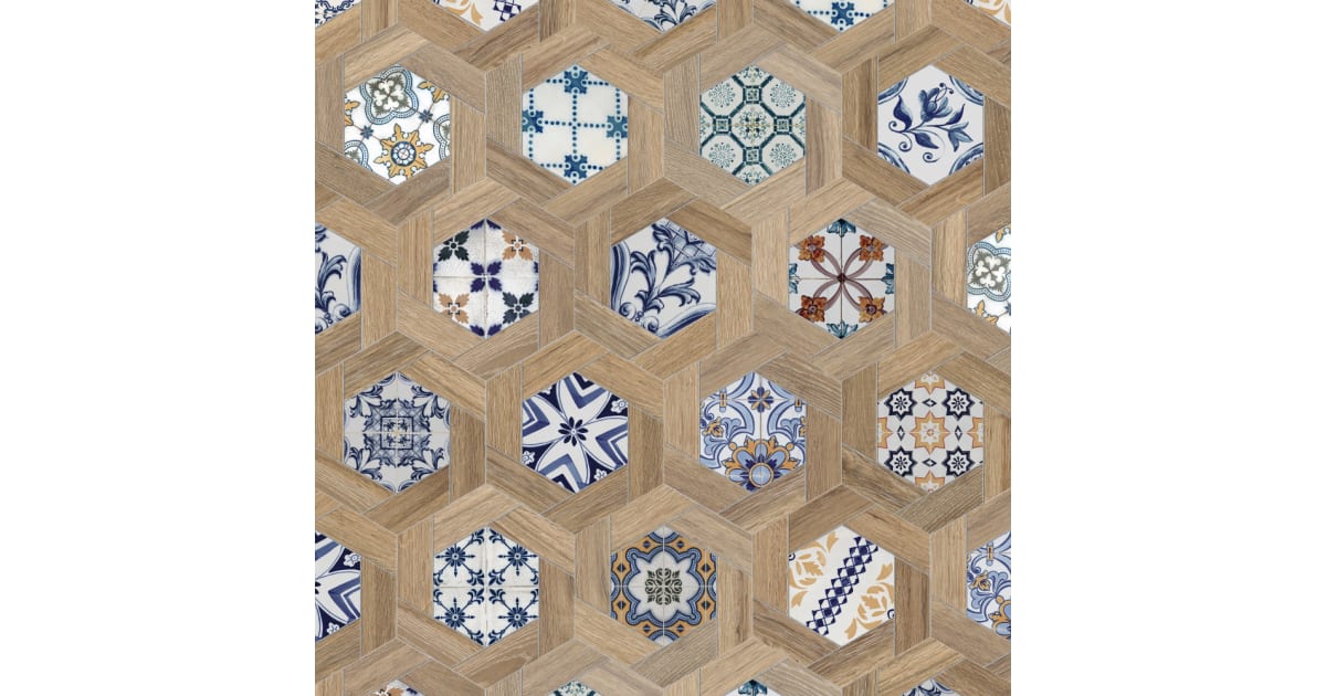 Merola Tile FTT10XGADO Gador - 9" x 11" Hexagon Floor and Wall Tile ...