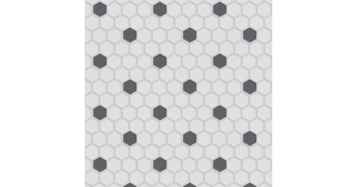 Merola Tile FXLGHWD Gotham - 1" x 1" Hexagon Penny Floor and Wall ...