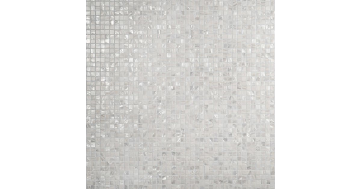 Merola Tile GFNCSQW Conchella - 1" x 1" Square Wall Mosaic Tile ...