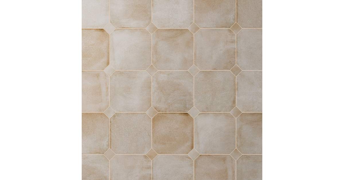 Merola Tile KVV8OLARAR Laverton Octagon - 8" x 8" Geometric Floor and ...
