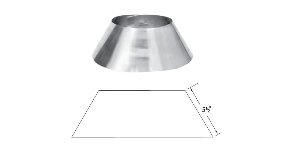 Metalbest 222810 Sure-Temp 22" Class A Chimney Pipe Storm Collar ...