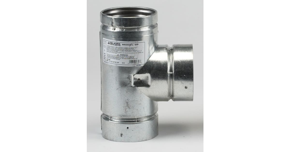 Metalbest 244113 VP 3" to 4" Type L Pellet Pipe Increaser Tee ...