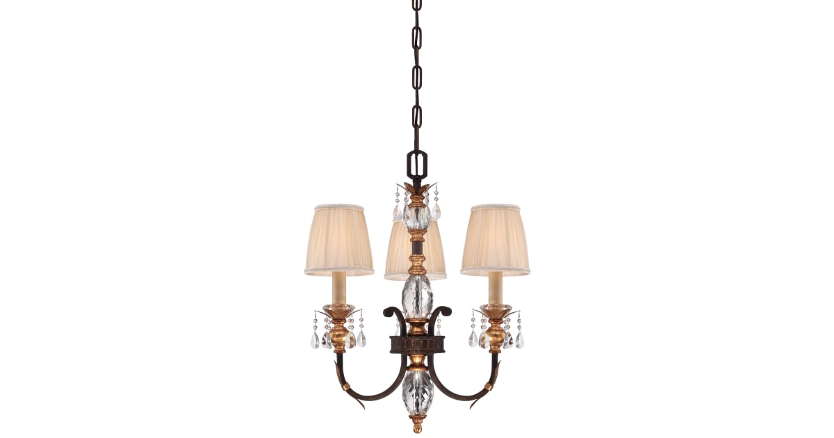 Metropolitan N6643-258B 3 Light 1 Tier Candle Style Crystal Chandelier ...