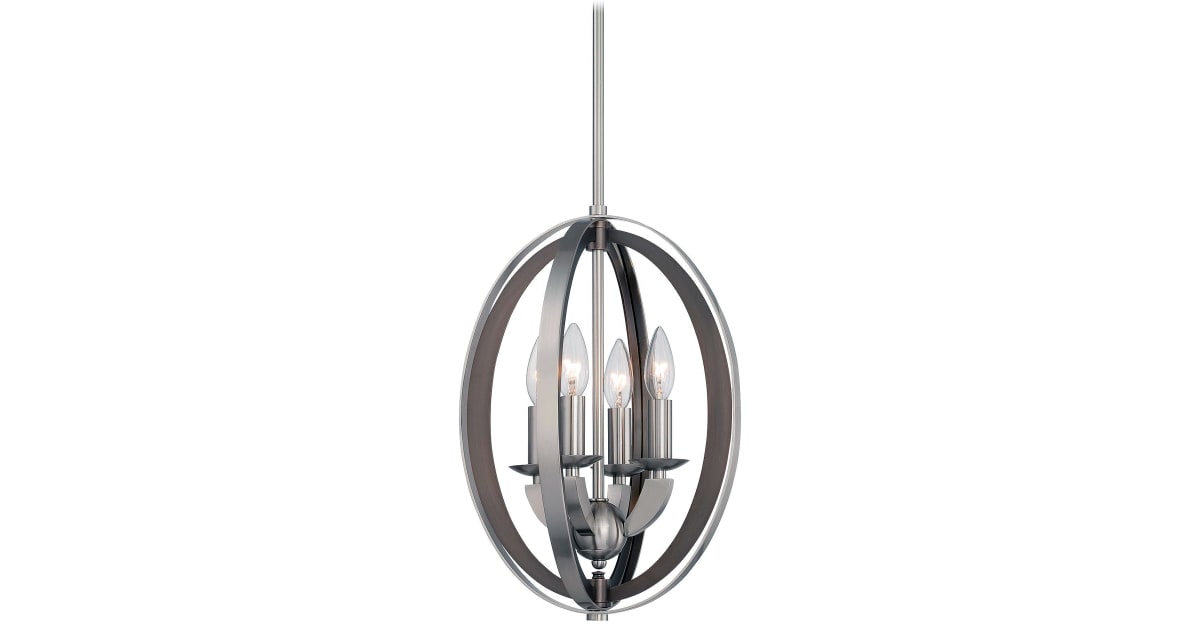 Metropolitan N6854-84 4 Light 12" Wide Full Sized Single Pendant from ...