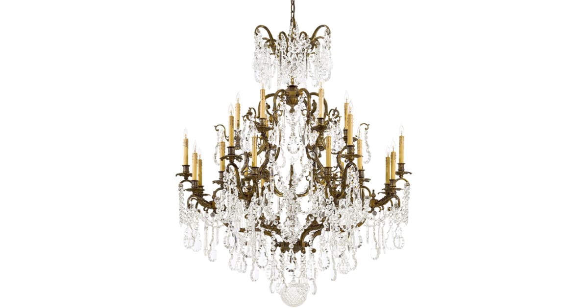 Metropolitan N950040 24 Light 3 Tier Candle Style Crystal Chandelier ...