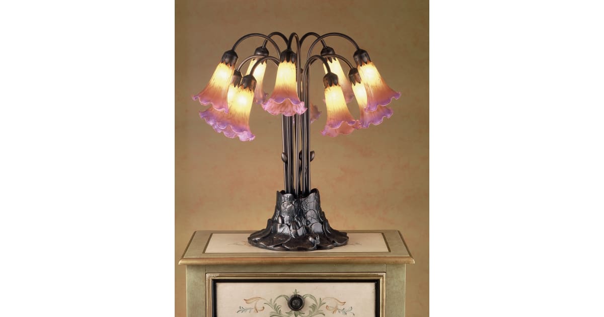 Meyda Tiffany 14429 Stained Glass / Tiffany Table Lamp from the Lilies ...