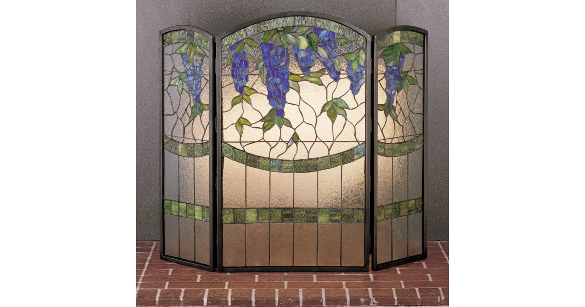 Meyda Tiffany 27235 Stained Glass / Tiffany Fireplace Screen from the ...
