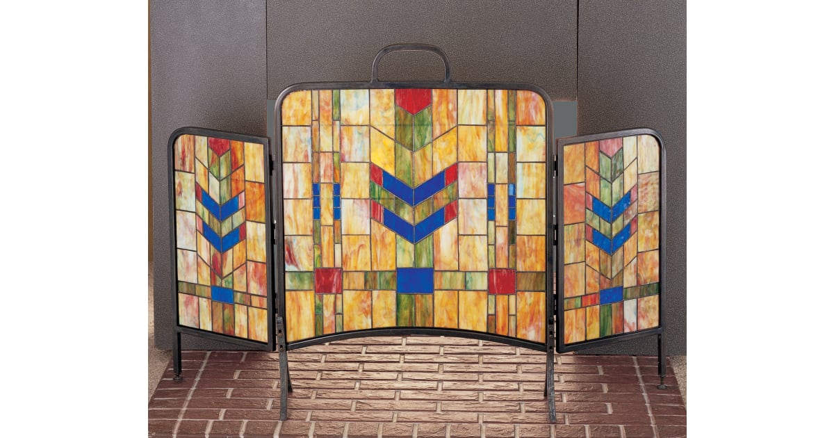 Meyda Tiffany 27241 Stained Glass / Tiffany Fireplace Screen from the ...