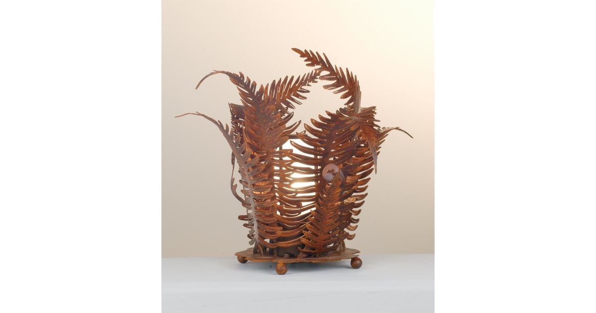 Meyda Tiffany 67503 Rustic Ferns Single Light Outdoor Specialty Table ...
