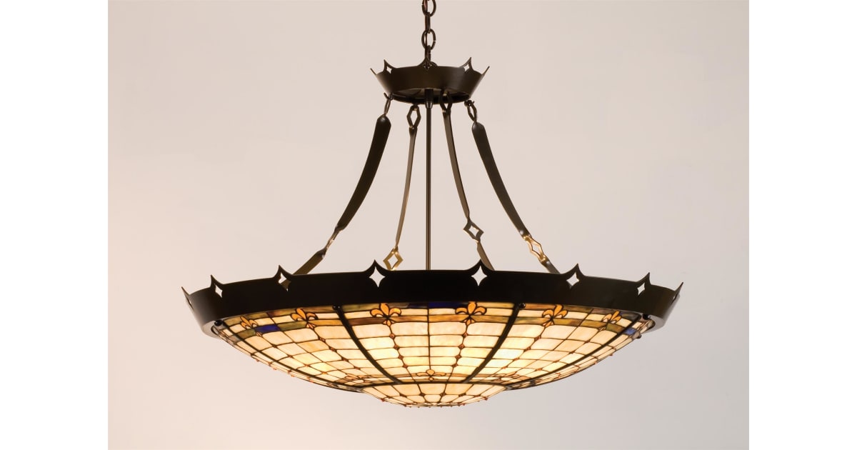 Meyda Tiffany 98957 Stained Glass / Tiffany Six Light Bowl Pendant from ...
