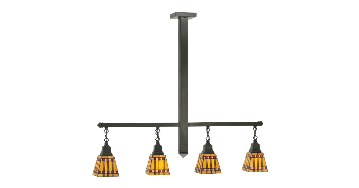 Meyda Tiffany 110091 42" L Prairie Corn 4 Light Island Chandelier ...