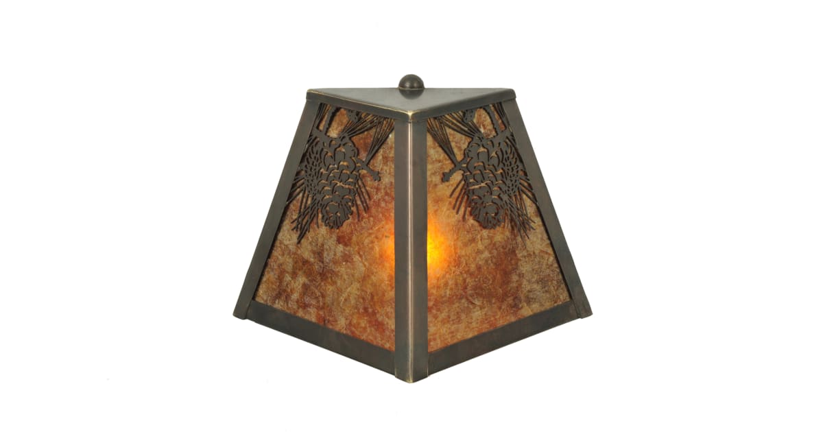Meyda Tiffany 111037 9" W Winter Pine Wall Sconce | Ferguson Home