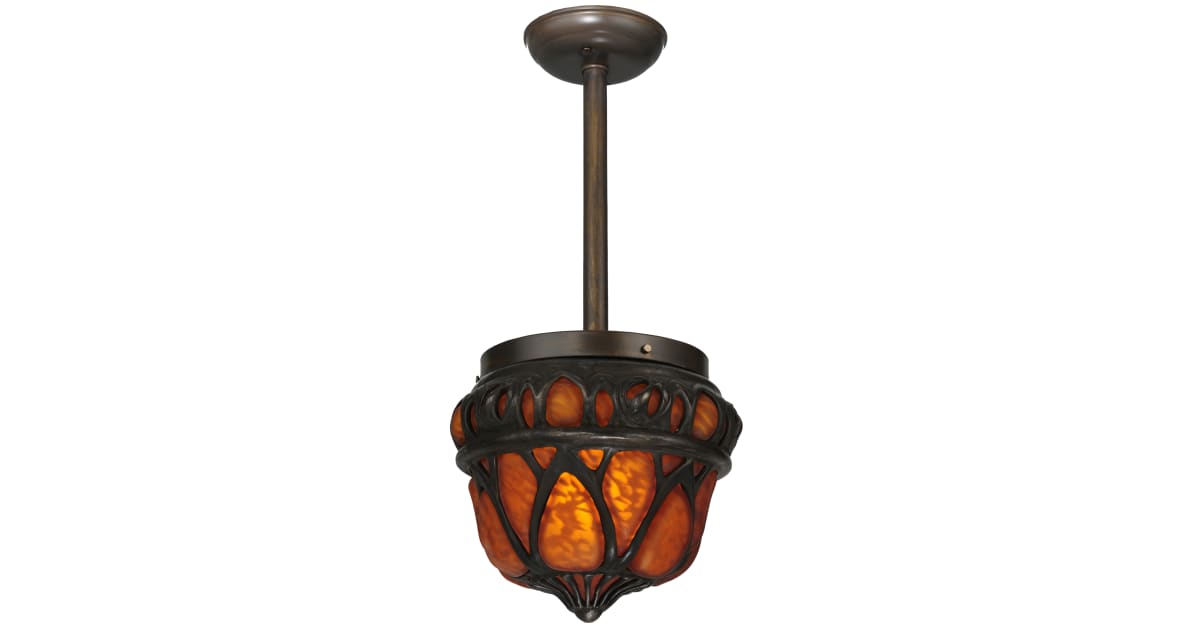 Meyda Tiffany 113402 9" W Gothic Crown Inverted Pendant | Ferguson Home