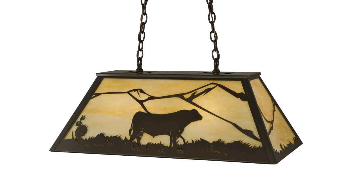 Meyda Tiffany 133345 33" L Steer Island / Billiard Fixture | Ferguson Home