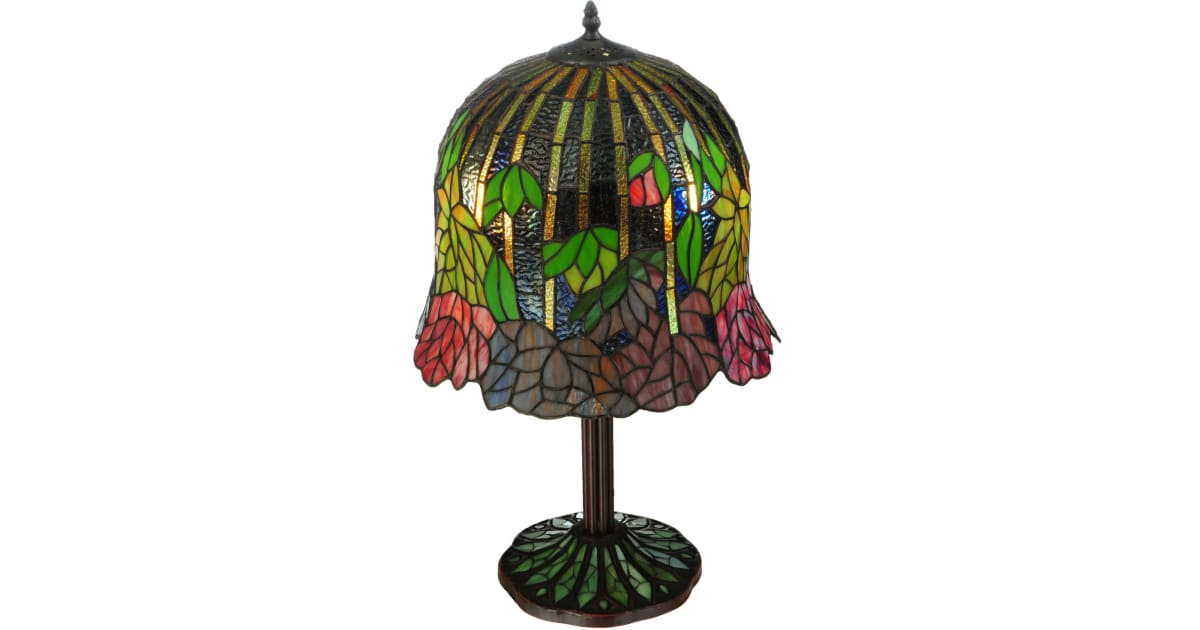 Meyda Tiffany 134540 Vizcaya Mosaic 2 Light 23" Tall Hand-Crafted Table ...