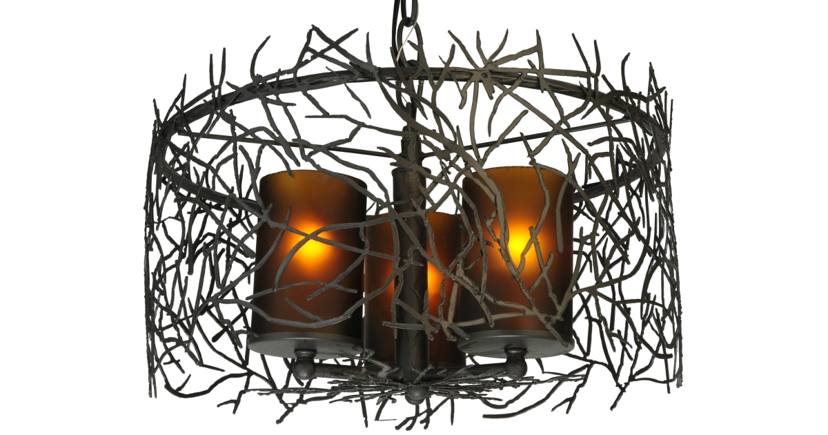 Meyda Tiffany 135707 14.25" W Driftwood 3 Light Pendant | Ferguson Home