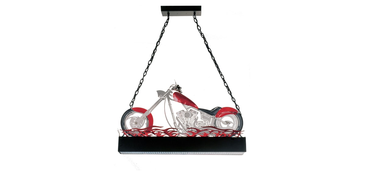 Meyda Tiffany 13588 Motorcycle 2 Light 38" Wide Billiard Chandelier ...