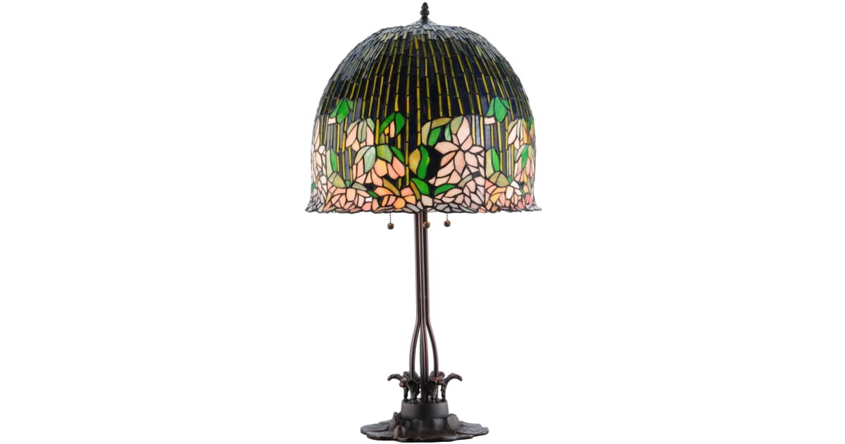Meyda Tiffany 138581 Vizcaya 3 Light 32" Tall Hand-Crafted Table Lamp ...