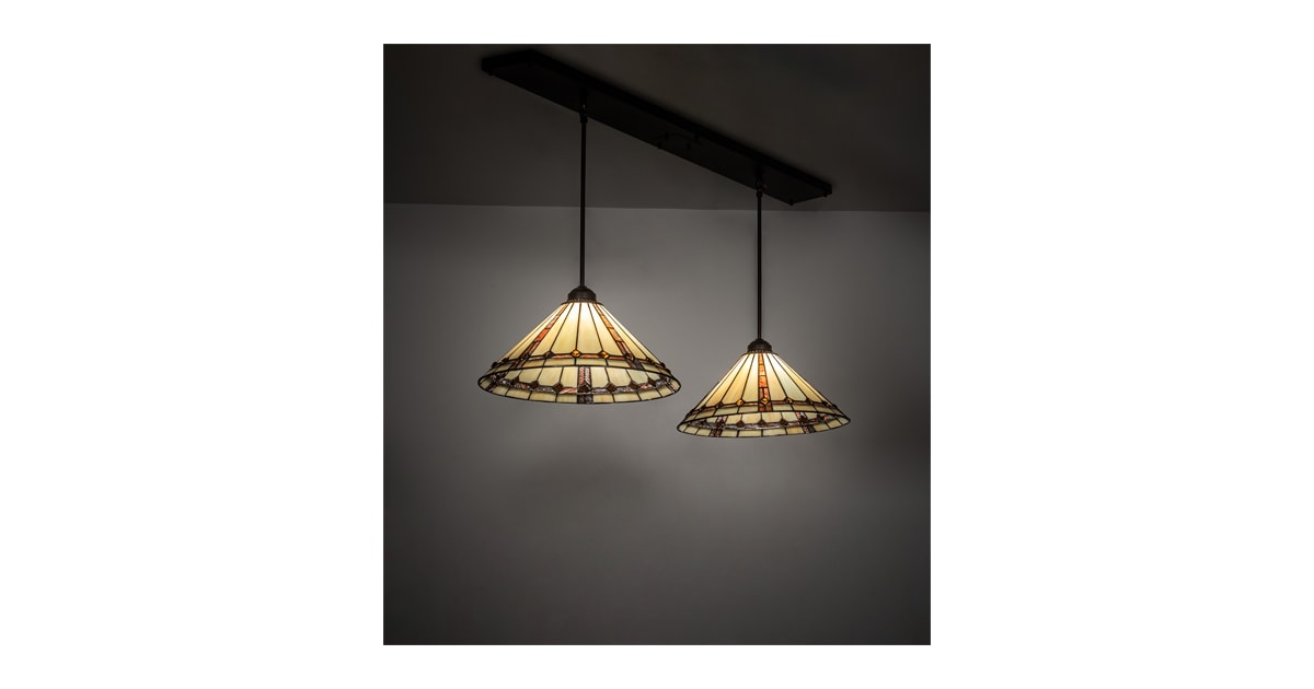 Meyda Tiffany 143349 Belvidere 2 Light 17" Wide Multi Light Pendant ...