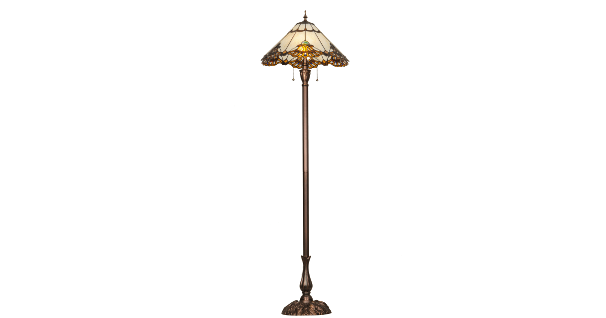 Meyda Tiffany 144409 Shell With Jewels 2 Light 63" Tall Hand-Crafted ...