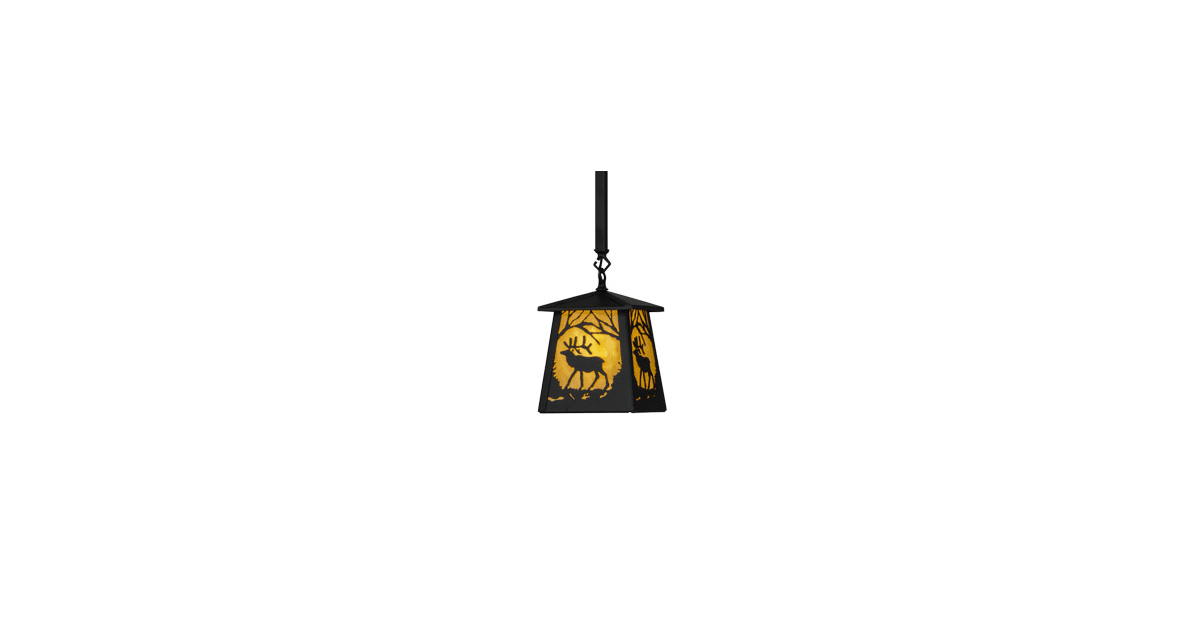 Meyda Tiffany 147673 Elk at Dawn 10" Wide Pendant | Ferguson Home