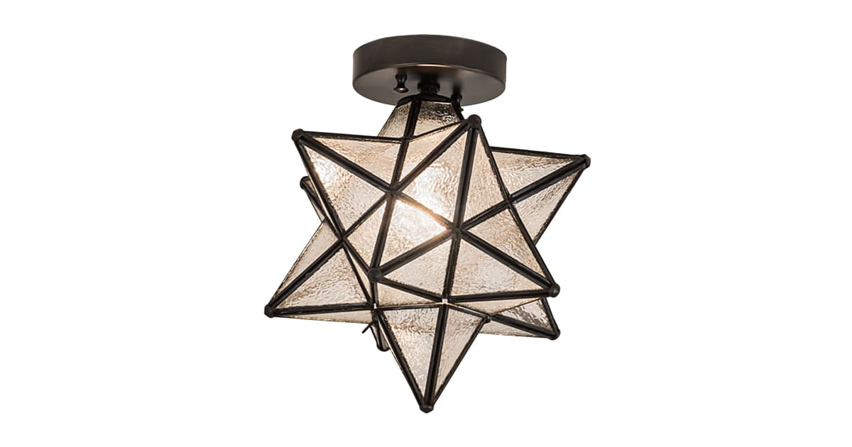 Meyda Tiffany 150958 Moravian Star 12" Wide Semi-Flush Ceiling Fixture ...