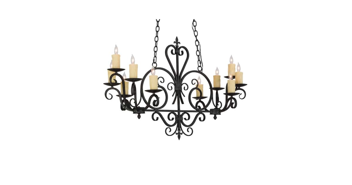 Meyda Tiffany 153936 Long Kenneth 10 Light 42" Wide Taper Candle Style ...