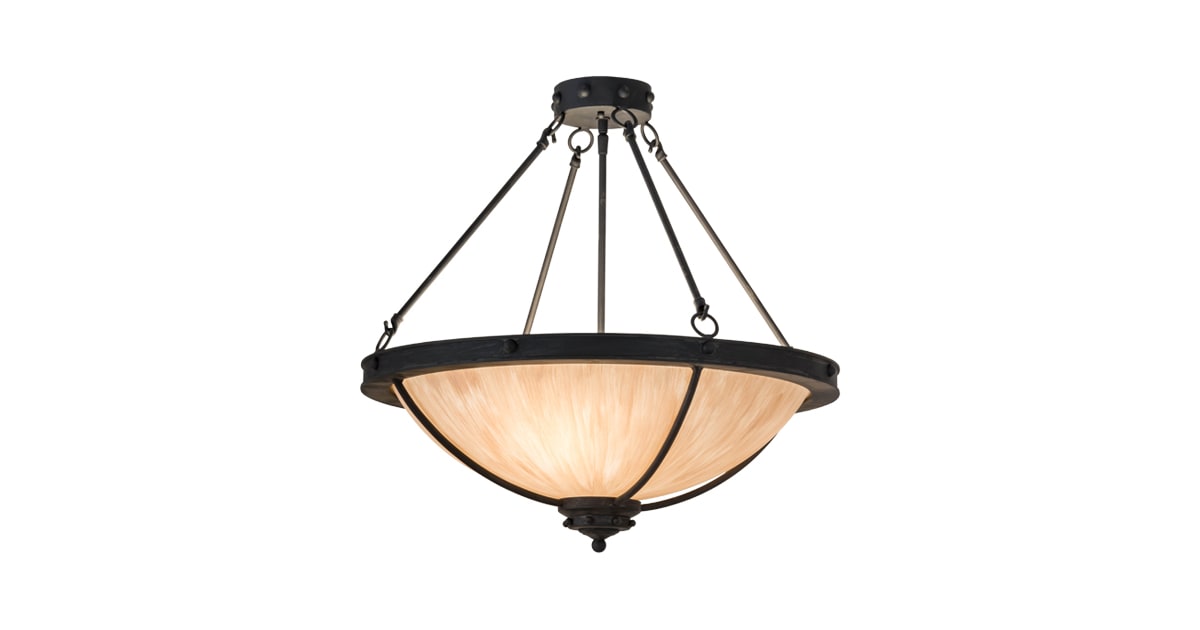 Meyda Tiffany 157165 Freya 3 Light 24" Wide Semi-Flush Bowl Ceiling ...