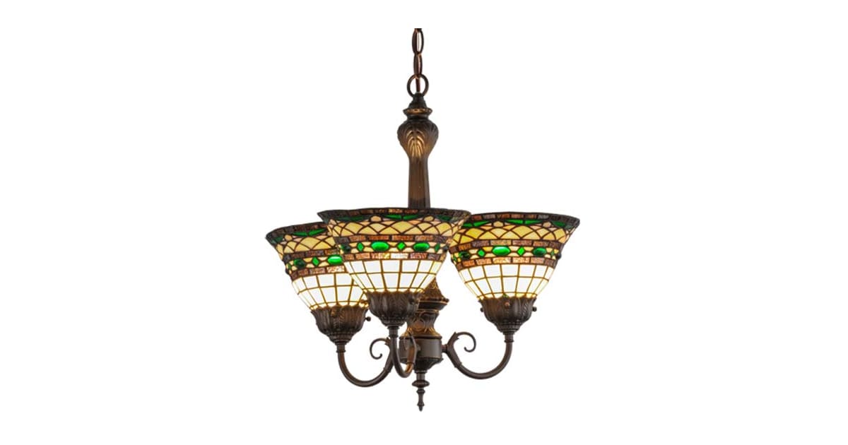 Meyda Tiffany 158700 Tiffany 3 Light 20" Wide Chandelier | Ferguson Home