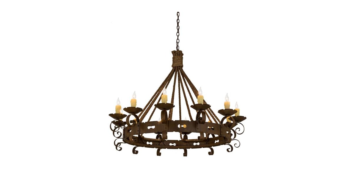 Meyda Tiffany 164661 Goulaine Corde 12 Light 48" Wide Taper Candle ...