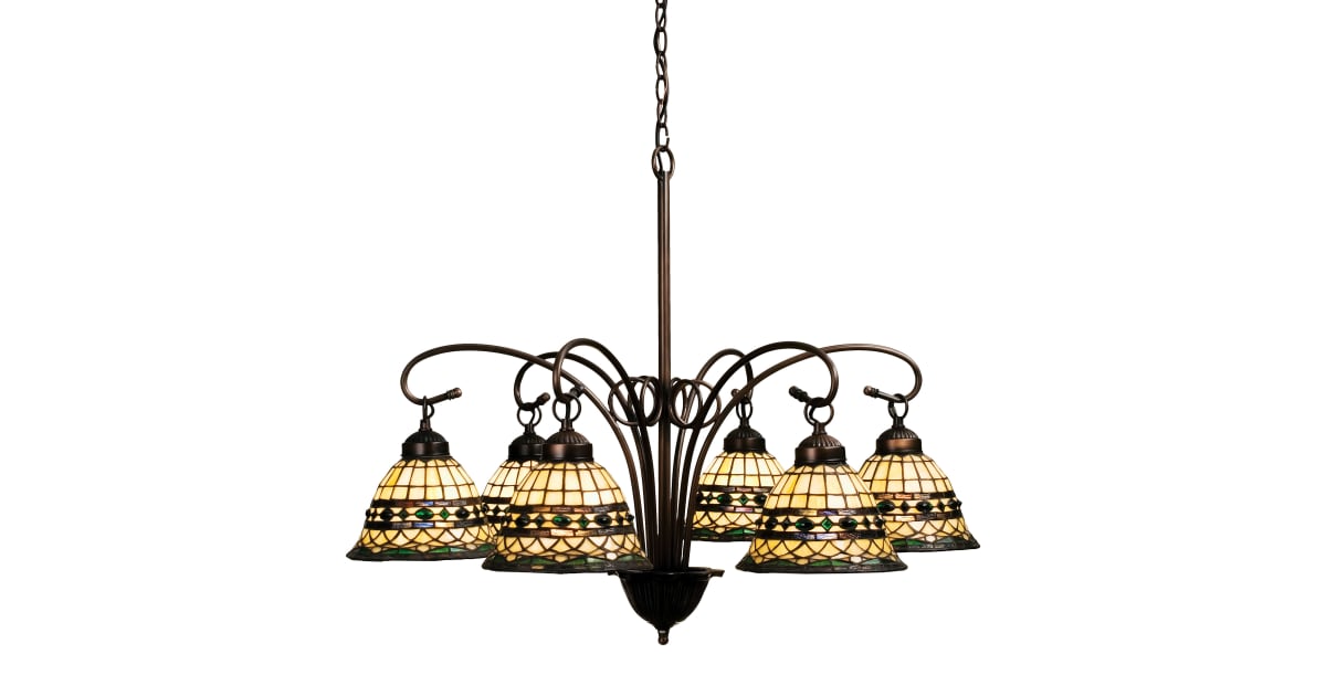 Meyda Tiffany 18528 Tiffany Roman 6 Light 31" Wide Chandelier with ...