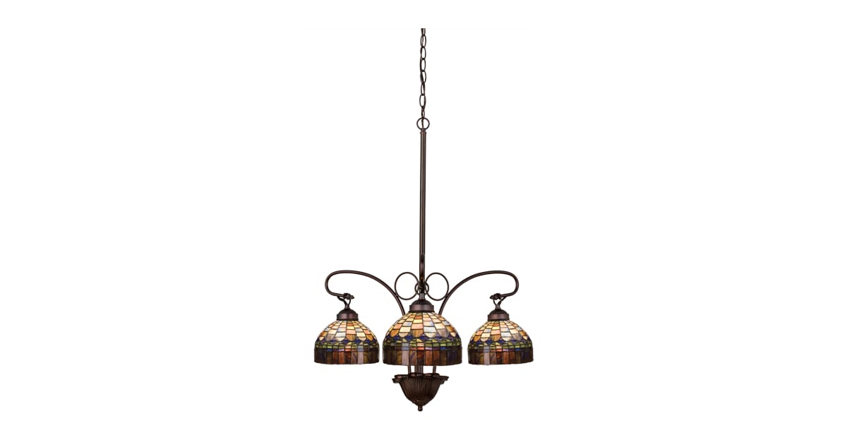 Meyda Tiffany 19037 Tiffany Candice 3 Light 1 Tier Chandelier with ...