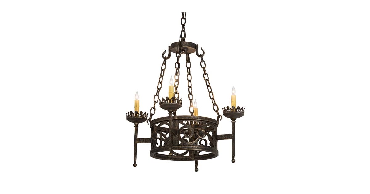 Meyda Tiffany 195785 Majella 4 Light 24" Wide Taper Candle Style ...