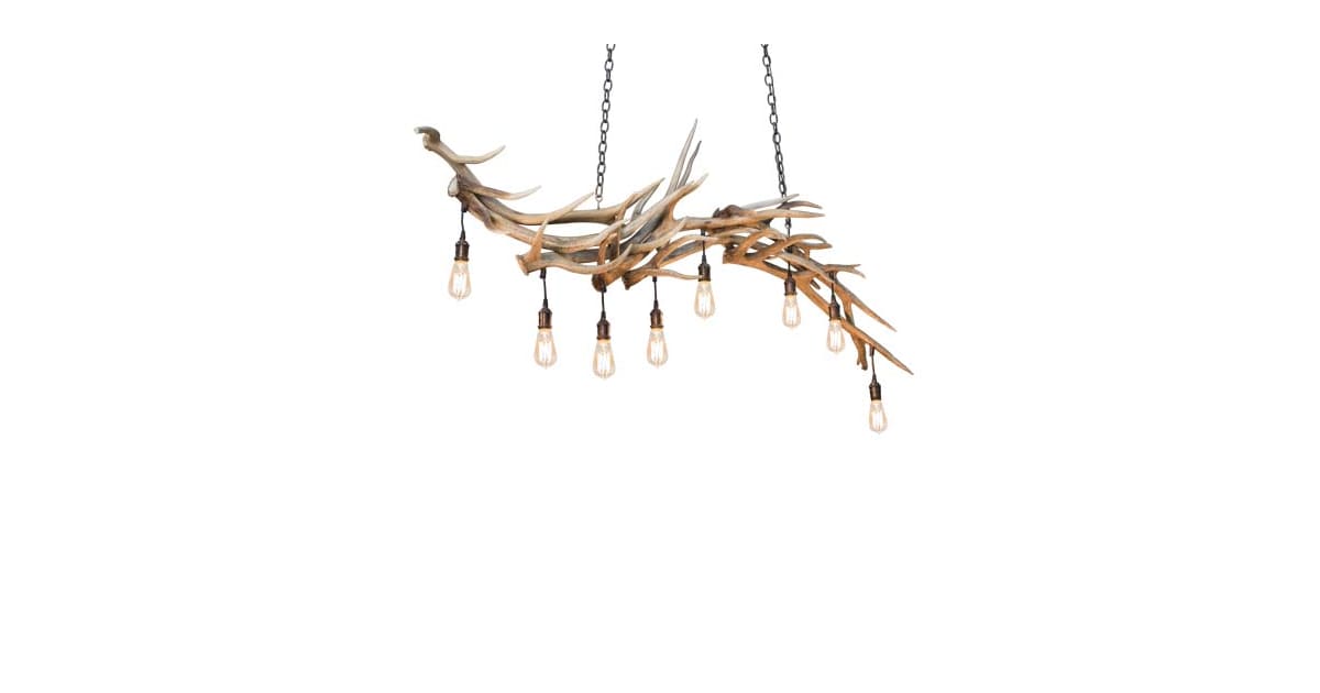 Meyda Tiffany 212262 Long Antlers Elk 8 Light 69" Wide Antler Linear ...