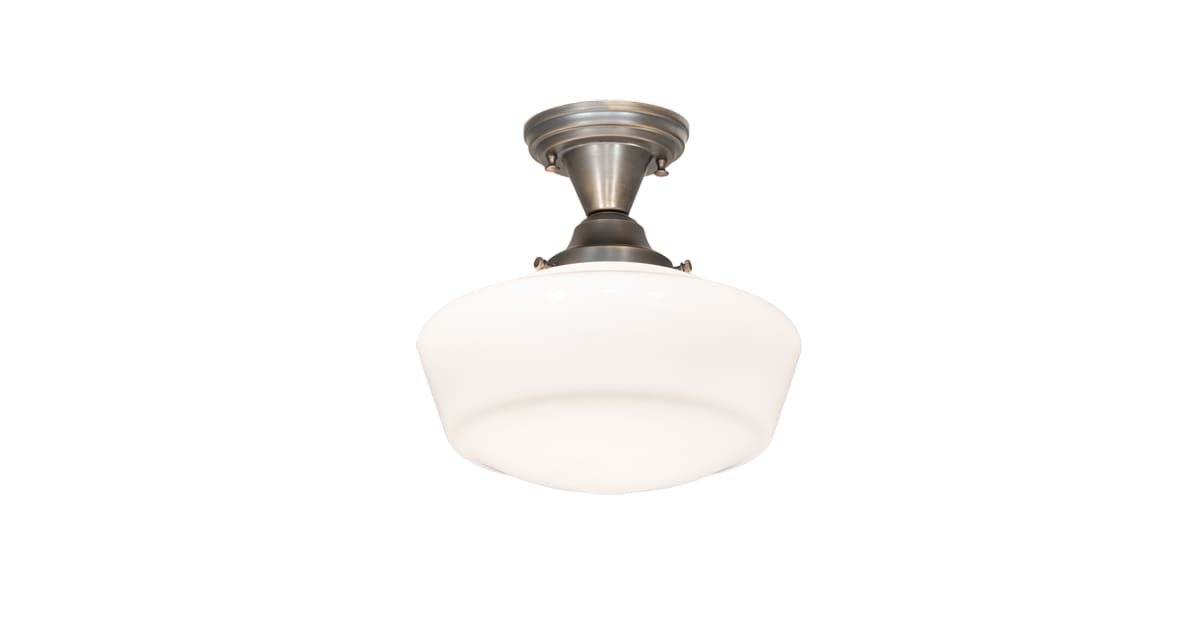 Meyda Tiffany 219153 Revival Schoolhouse 12" Wide Semi-Flush Ceiling ...