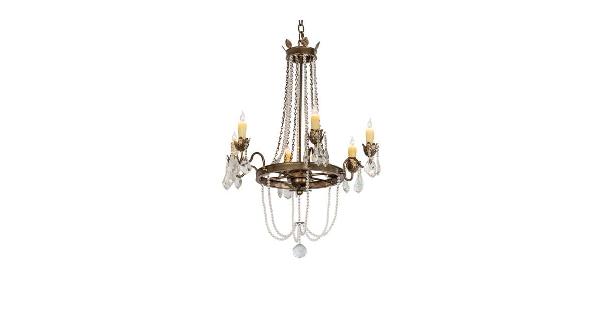 Meyda Tiffany 232504 Dominique 6 Light 28" Wide Crystal Candle Style ...