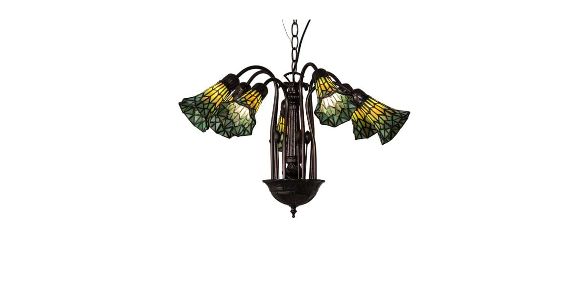 Meyda Tiffany 236537 Stained Glass 7 Light 24" Wide Chandelier ...