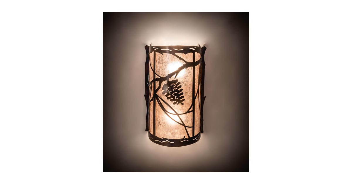 Meyda Tiffany 242033 Whispering Pines 2 Light 13" Tall Wall Sconce with ...